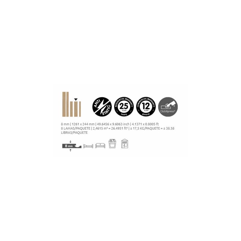 Balterio Impressio Tarima Laminada - Roble Caspian